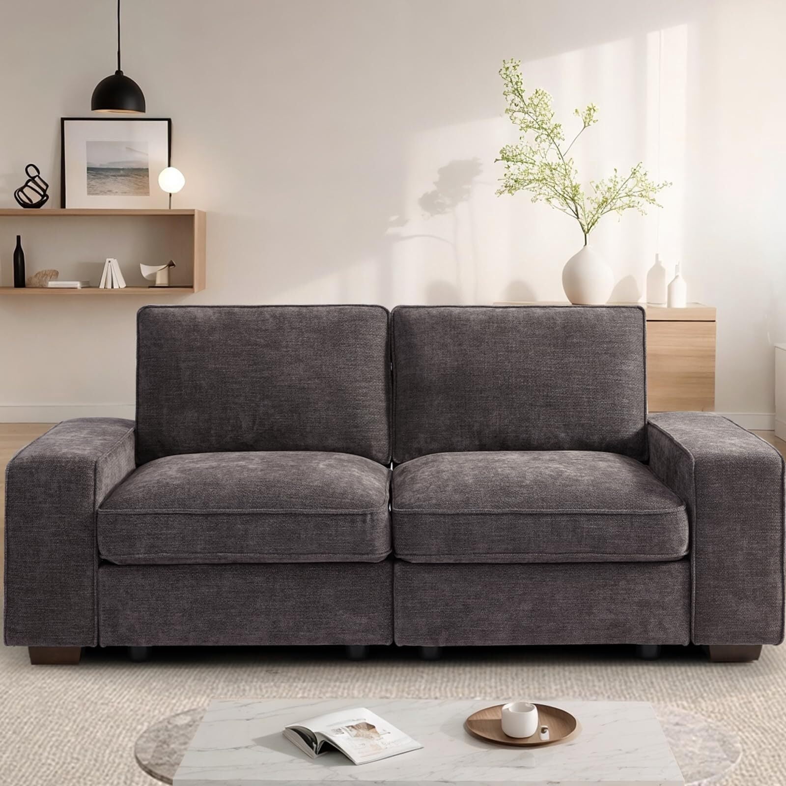 Harkawon 72" Modular Sofa Couch with Seats Storage, Comfy 2-Seater ...