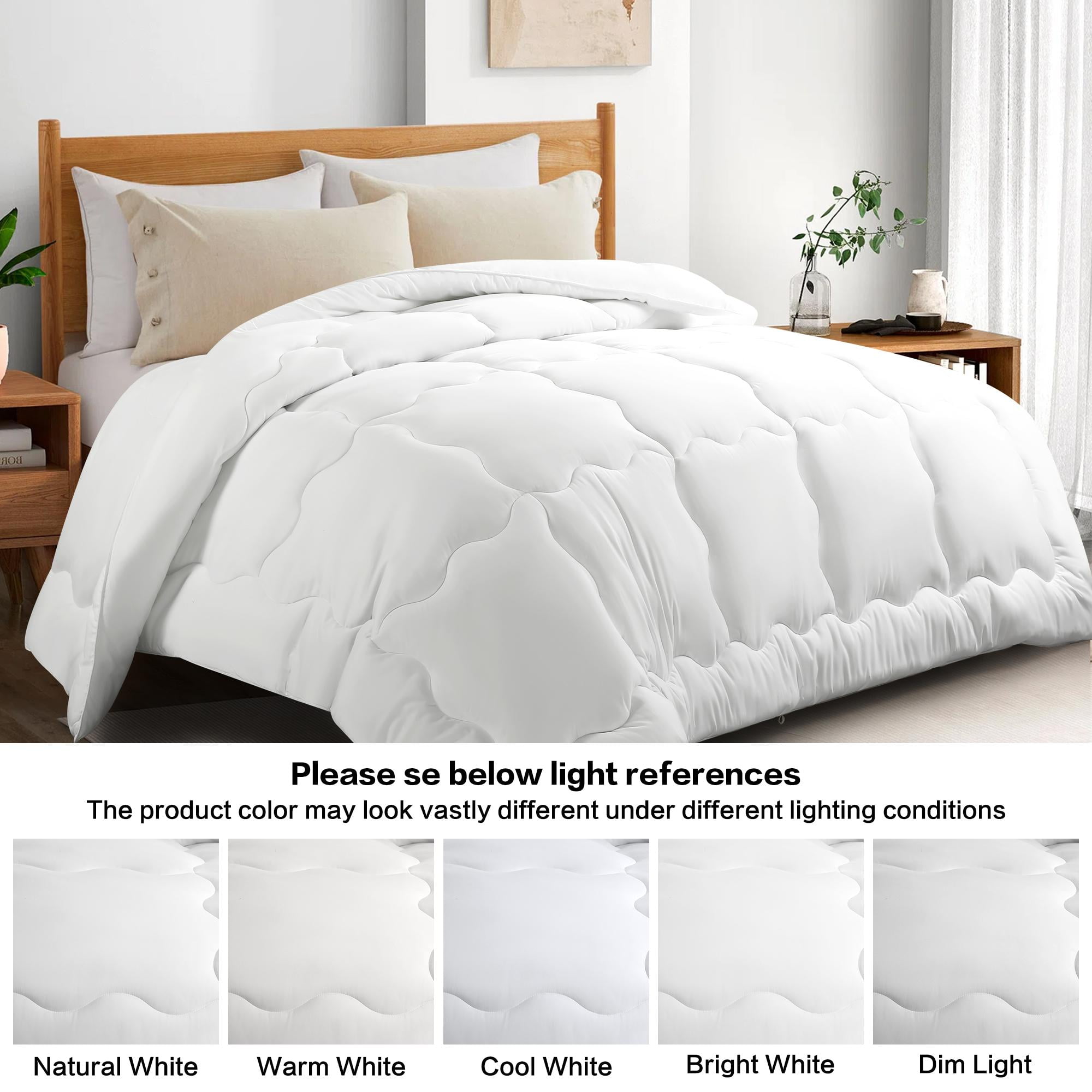 Harkawon Luxury All-Season Comforter, Ultra Soft, Wavy Box-Stitched ...