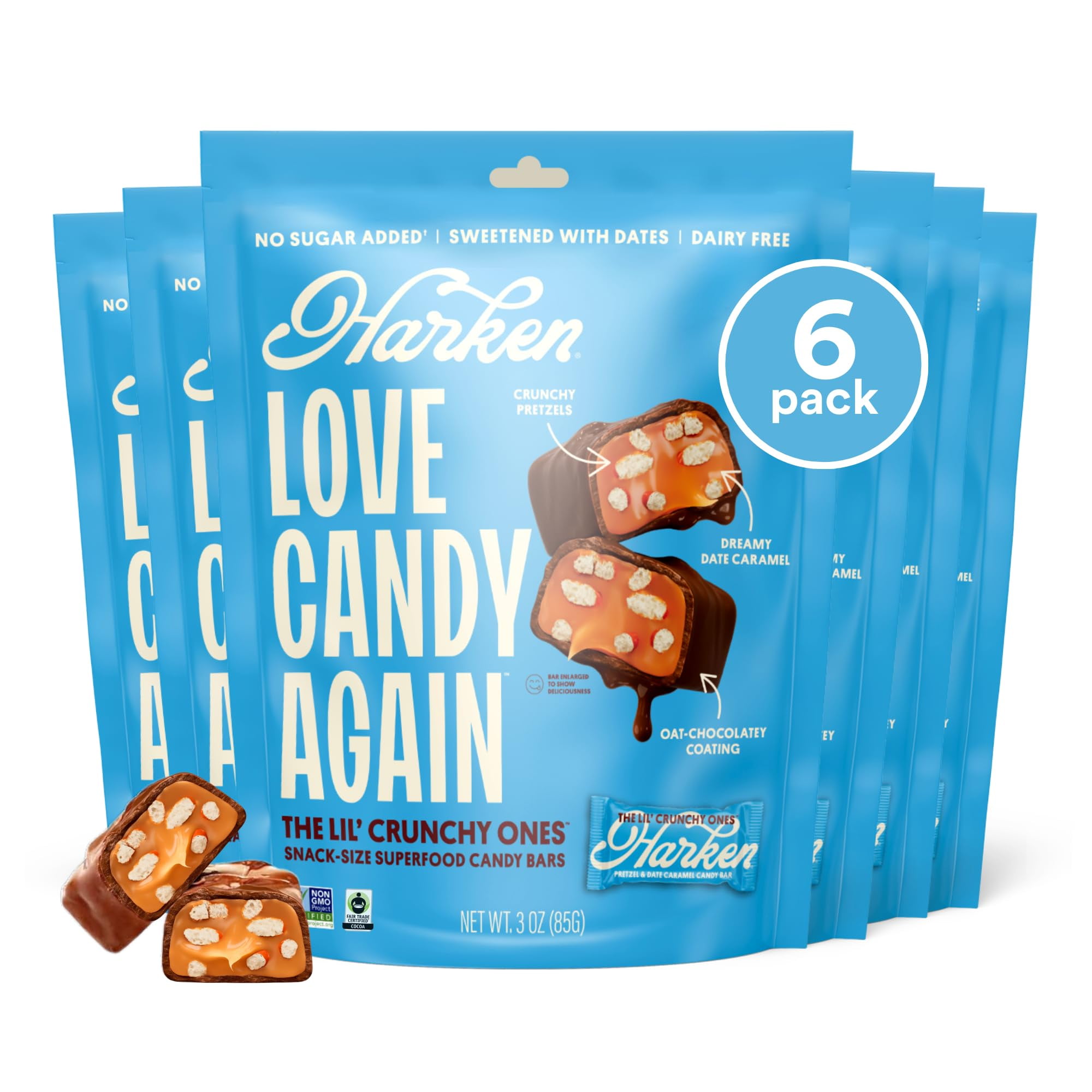 Harken Sweets - The Lil’ Crunchy Ones Mini Candy Bars: Vegan Chocolate ...