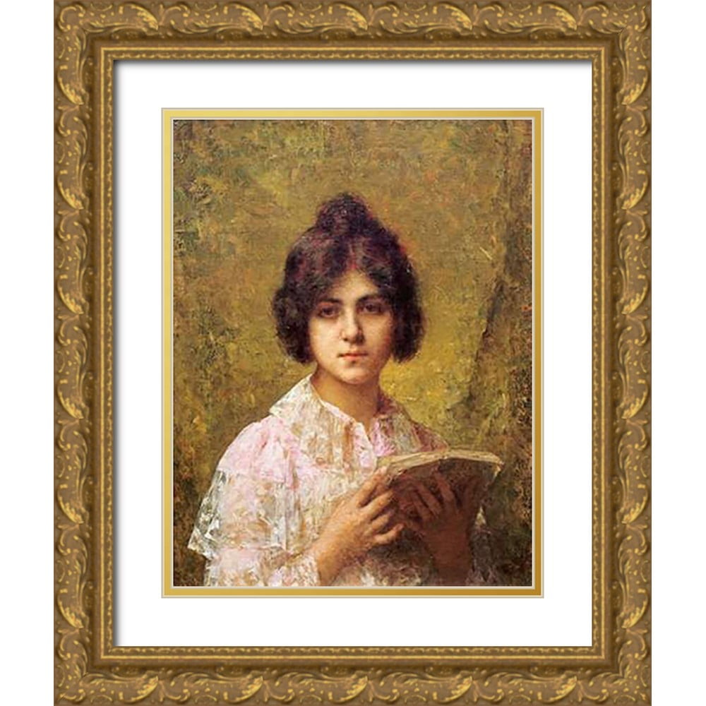 Harlamoff, Alexei Alexeiewitsch 19x24 Gold Ornate Wood Framed with ...