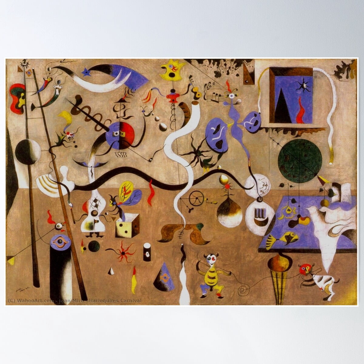 Harlequin'S Carnaval By Joan Miró Poster Wall Art, Modern Wall Decor ...
