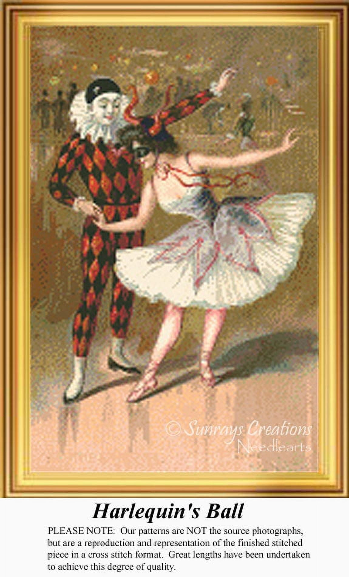 Harlequin's Ball, Vintage Counted Cross Stitch Pattern (Pattern Only ...