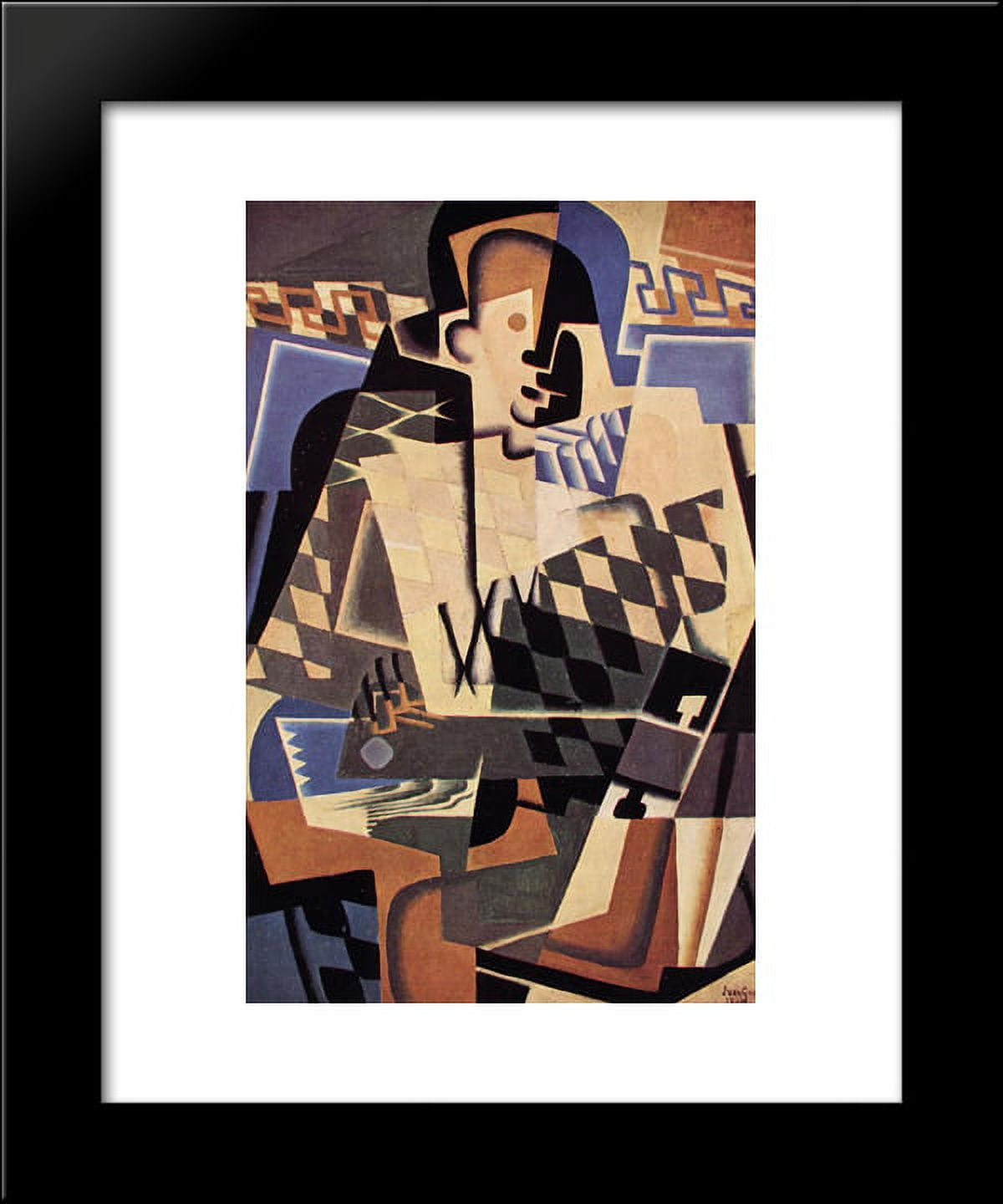 Harlequin with a Guitar 20x24 Framed Art Print by Juan Gris - Walmart.com