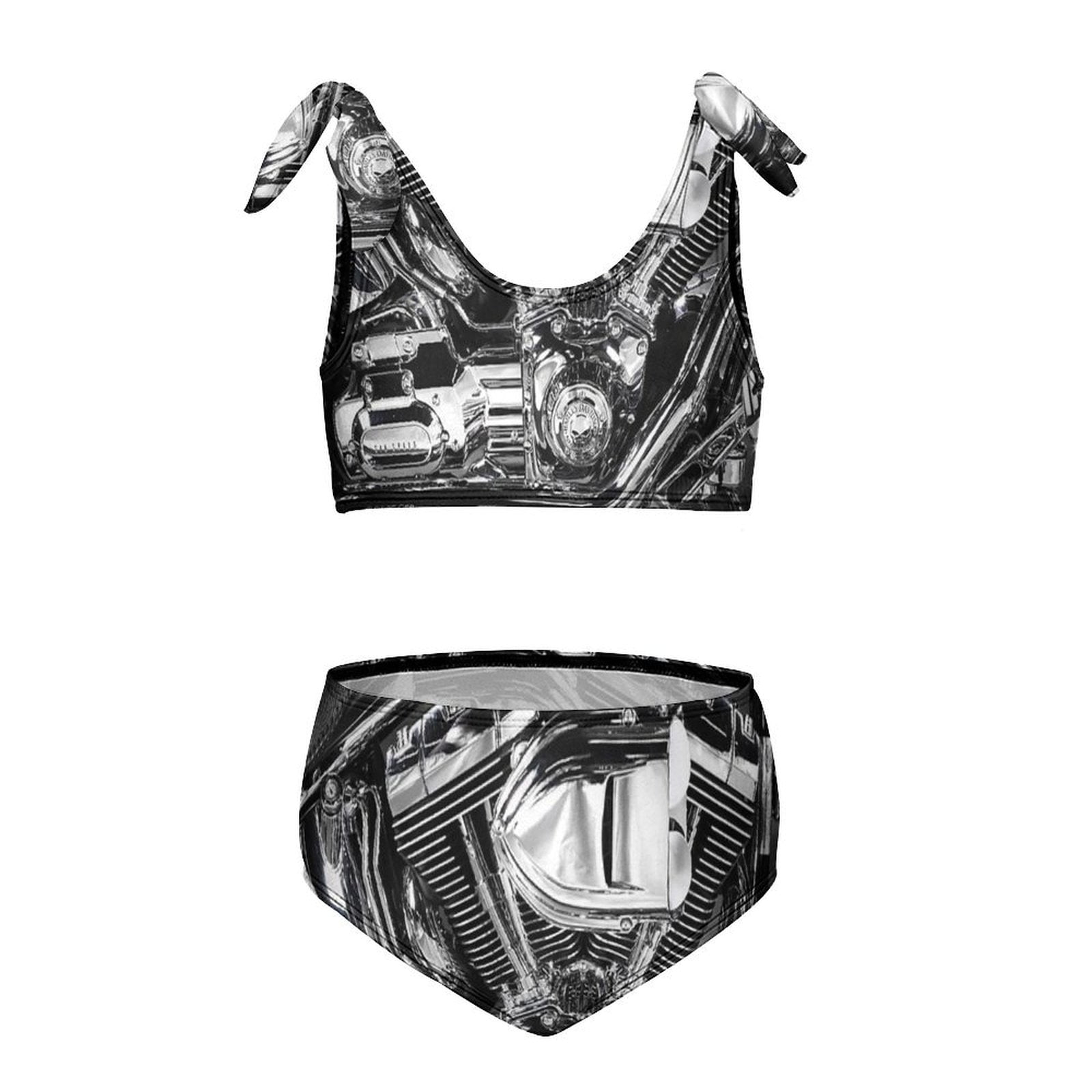 Harley Chrome Girl's 2 Piece Bikini Set Beach Sport Swimsuit Swimwear ...