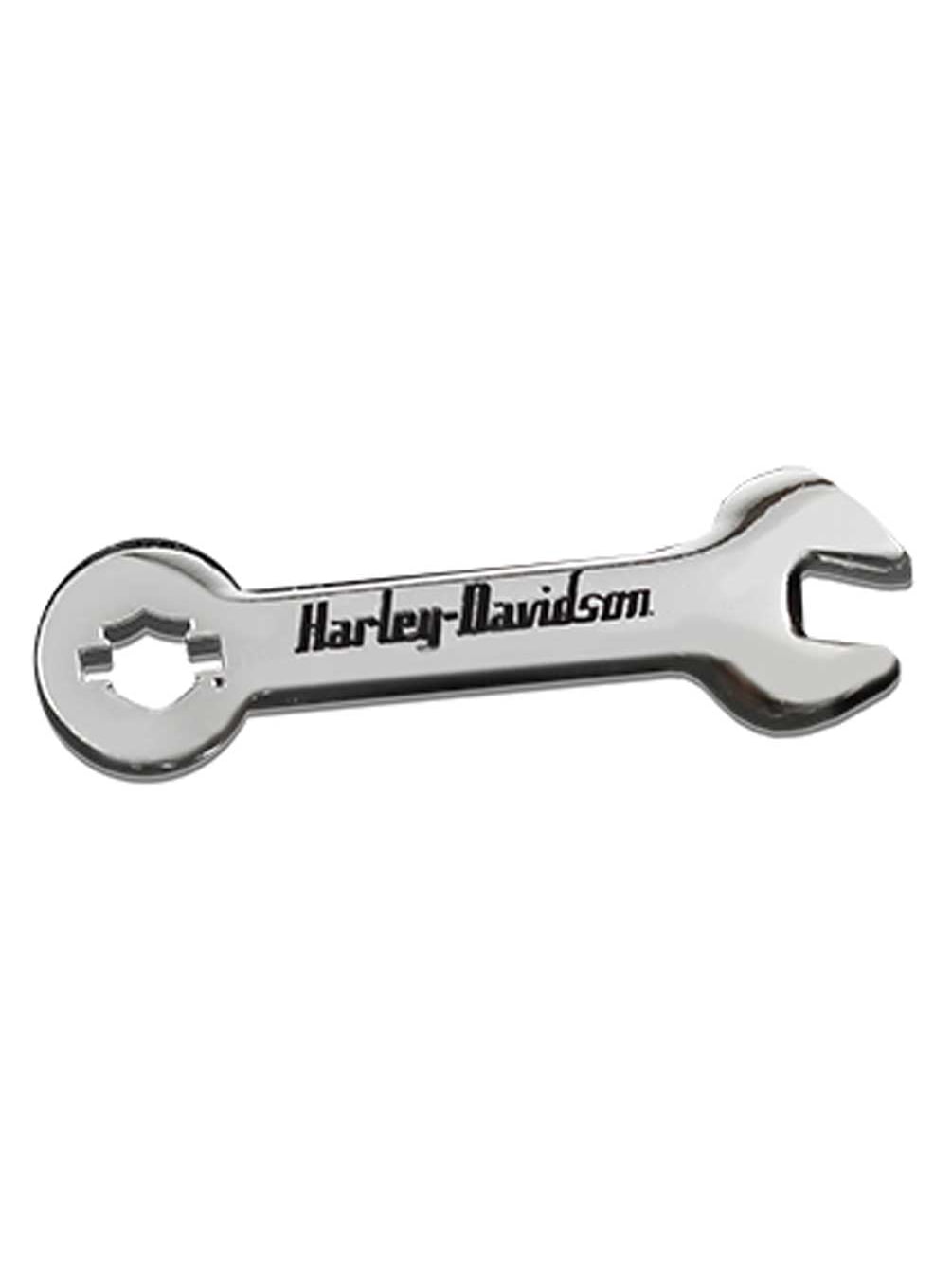 Harley-Davidson 1.5 inch. Bar & Shield Wrench Metal Pin, Gloss Silver ...