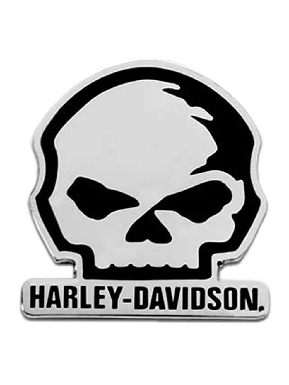 Harley-Davidson 1.5 inch. Willie G Skull Logo Metal Pin, Antique Silver ...