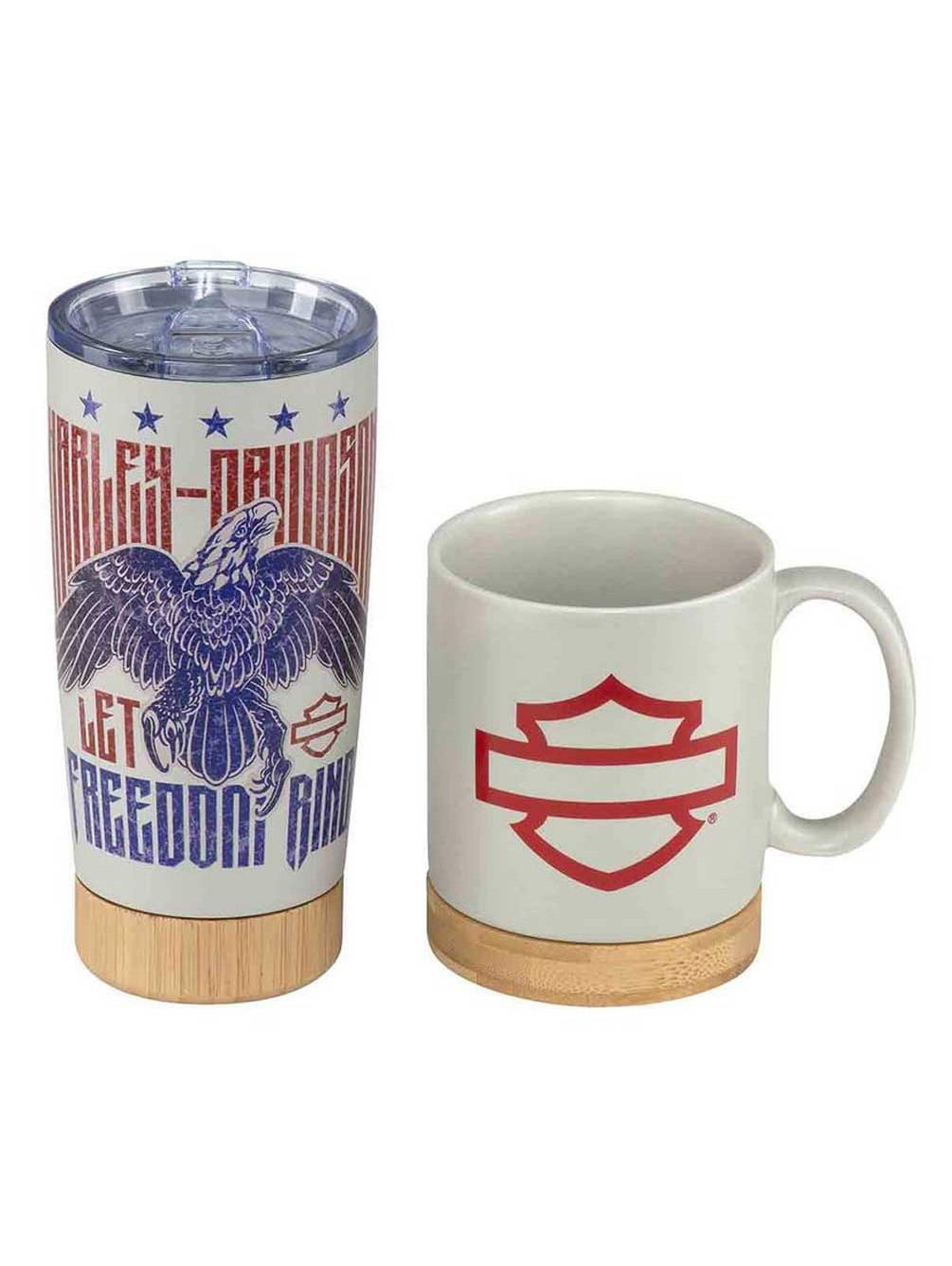 Harley-Davidson 1970s Eagle Mug & Travel Mug Set, Stainless Steel ...