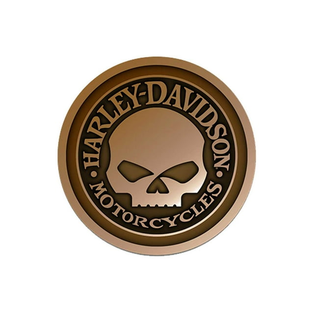 Harley-Davidson 3 in. Leather Willie G Skull Round Emblem Sew-On Patch ...