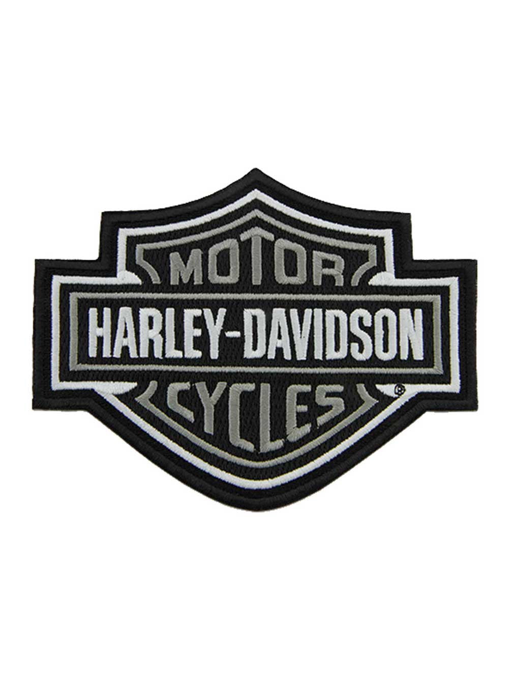 Harley-Davidson 5.6 inch Embroidered Gray Bar & Shield Logo Emblem Sew ...