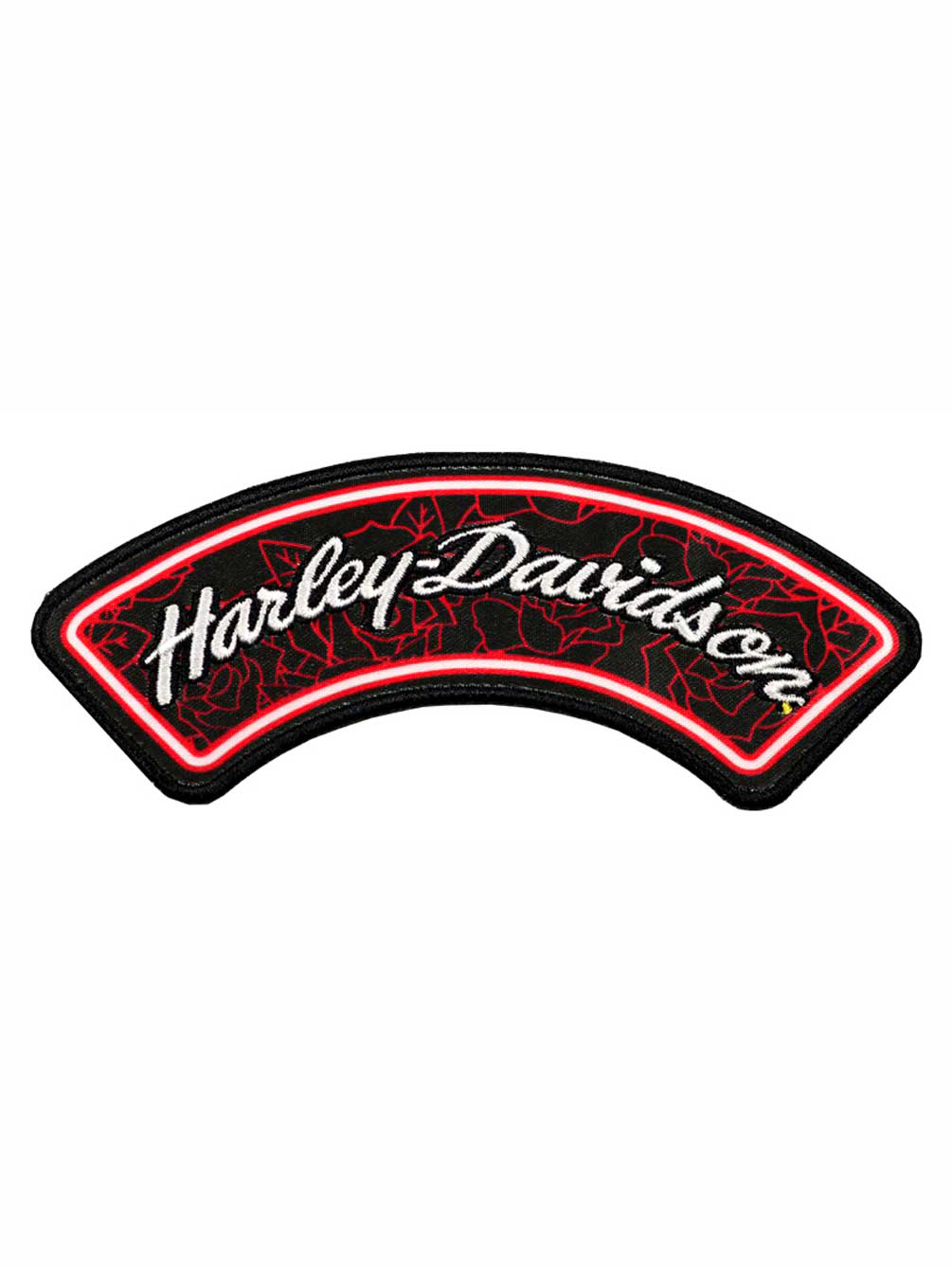 Harley-Davidson 5 in. Embroidered Hollow Roses Rocker Emblem Sew-On ...