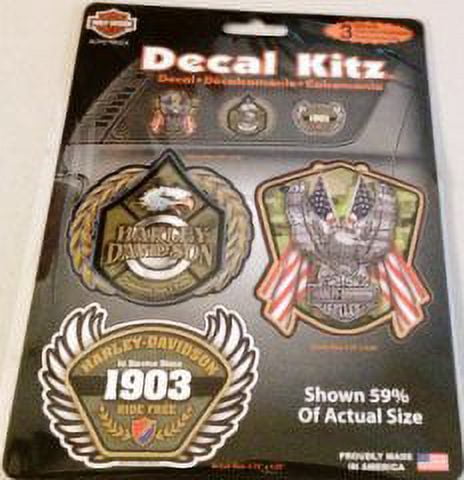 Harley-Davidson Assorted 3pc Decal Set - Walmart.com