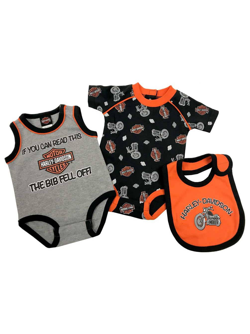 Harley-Davidson Baby Boys' 2 Piece Infant Creeper Set w/ Bib 3062701 ...