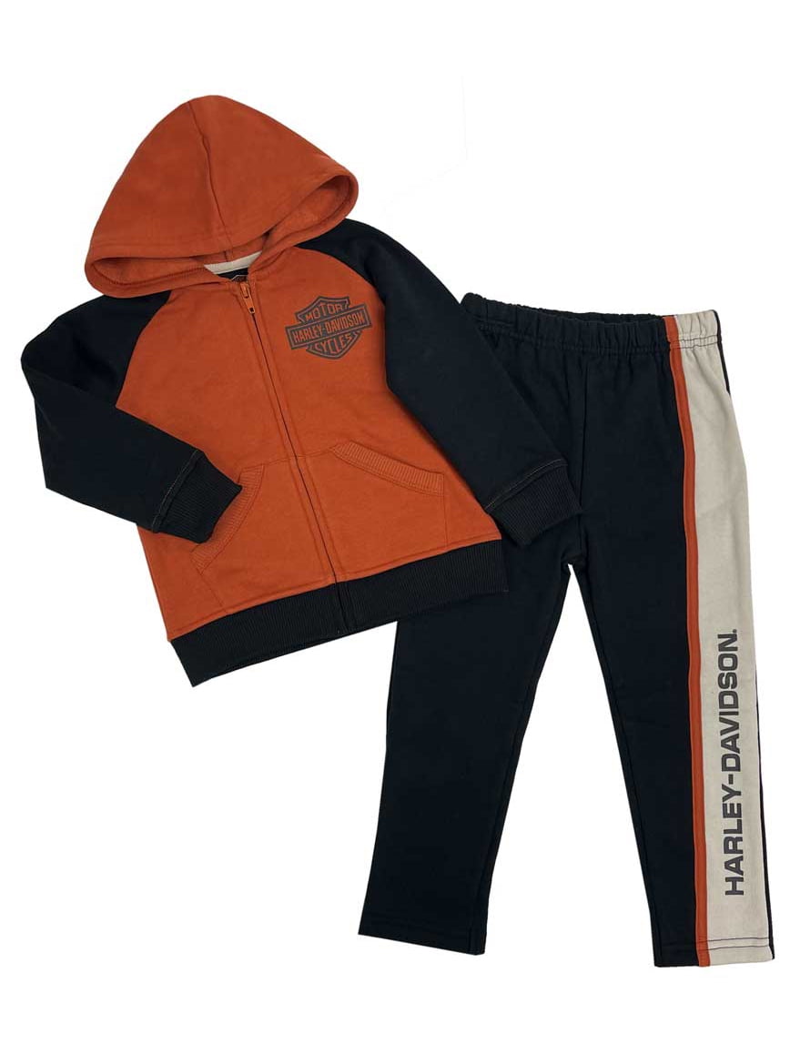 Harley-Davidson Baby Boys' 2 Piece Infant Fleece Hoodie Jogger Set (12 ...