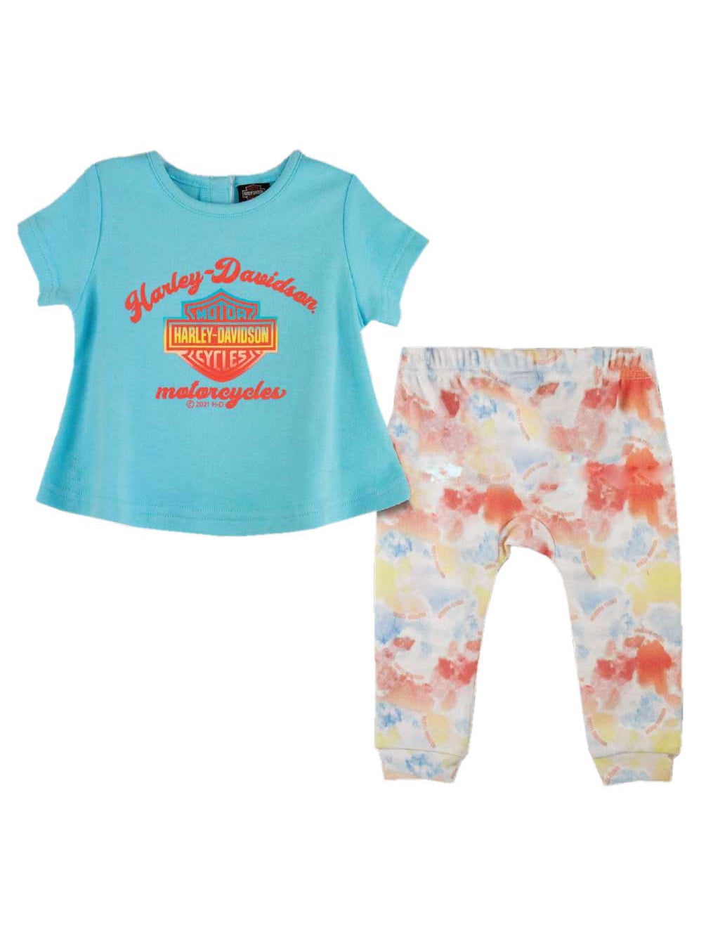 Harley-Davidson Baby Girls' Aline Short Sleeve & Tie-Dye Infant Pant ...