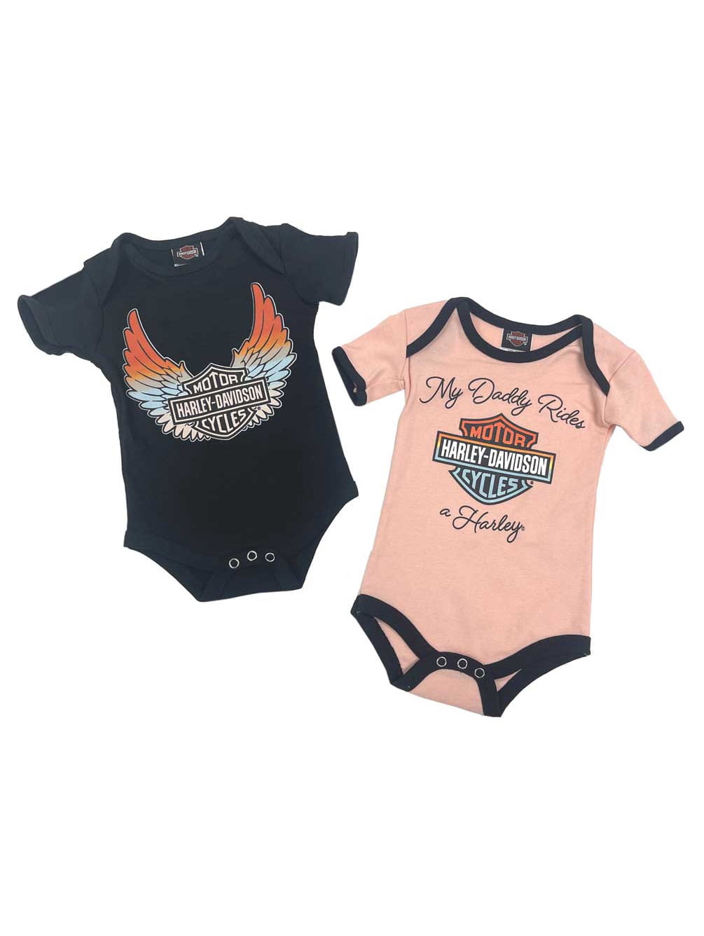 Harley-Davidson Baby Girls B&S Logo & My Daddy Rides a Harley Creeper ...
