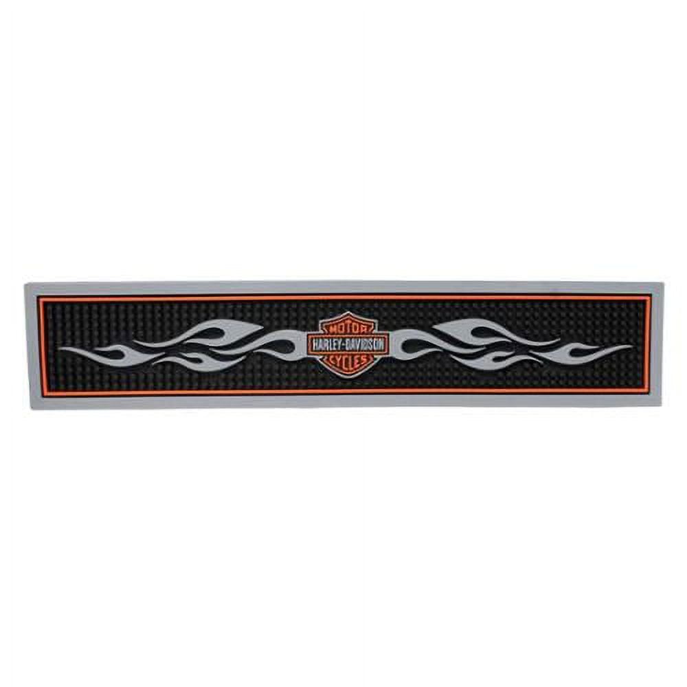 Harley-Davidson Bar & Shield Flames Beverage Mat Rubber, Black HDL ...
