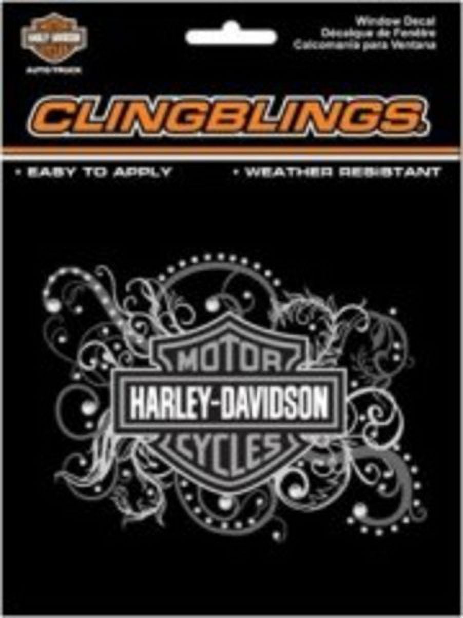 Harley-Davidson Bar and Shield Filigree Decal - Walmart.com