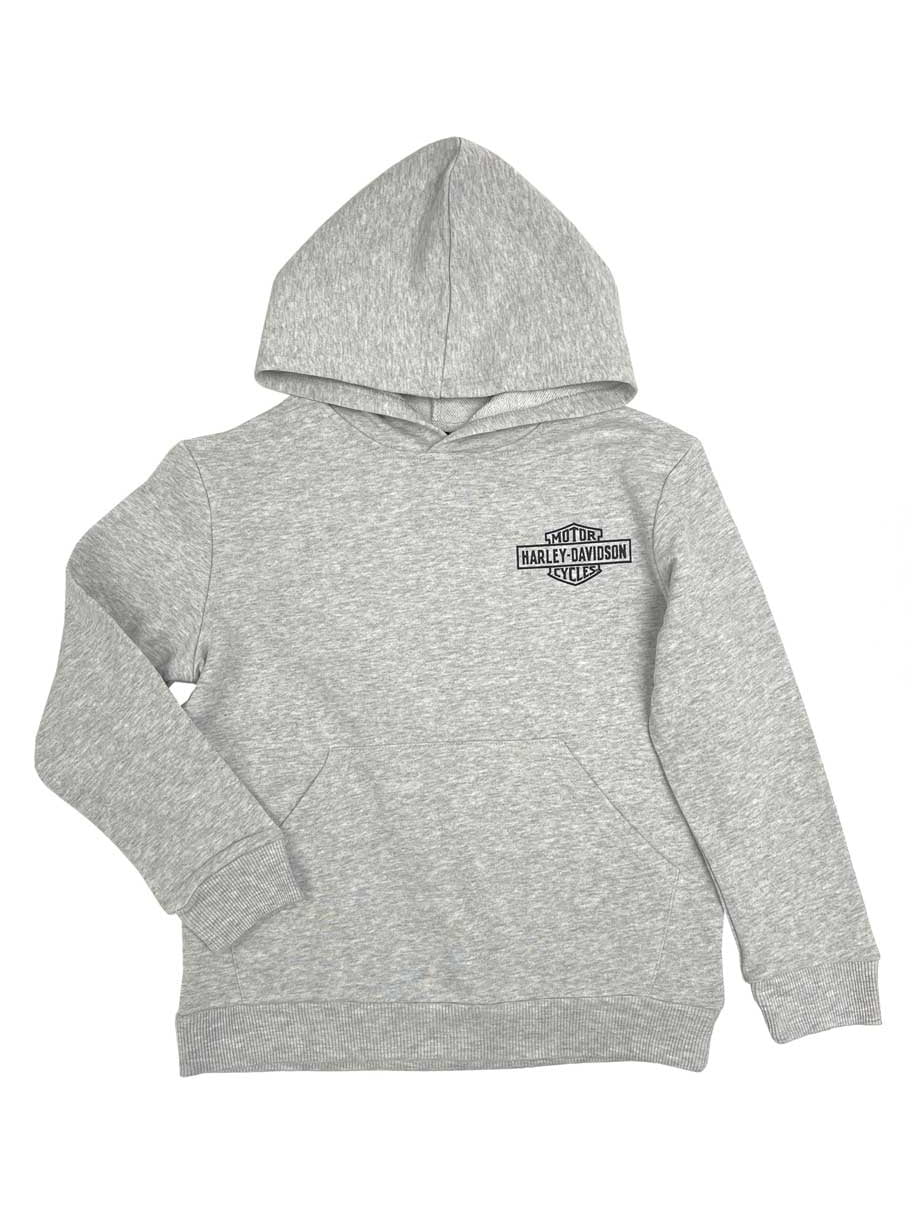 Harley-Davidson Big Boys' B&S Logo Fleece Terry Pullover Hoodie - Gray ...