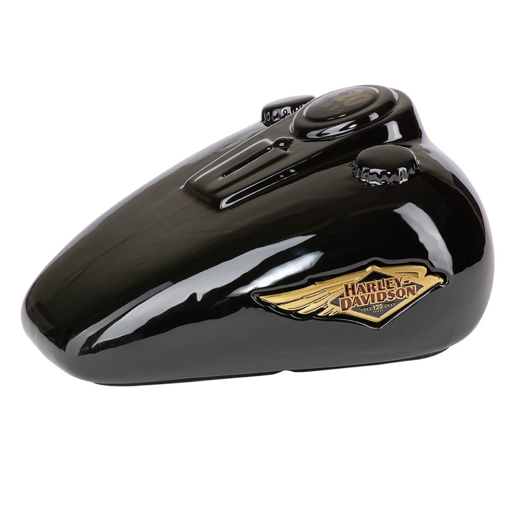 Free Shipping! Harley-Davidson Black Ceramic Gas Tank Bank 120th ...