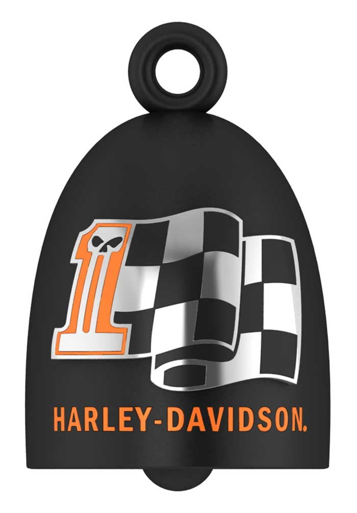 Harley-Davidson Checkered Flag #1 Skull Logo Motorcycle Ride Bell ...