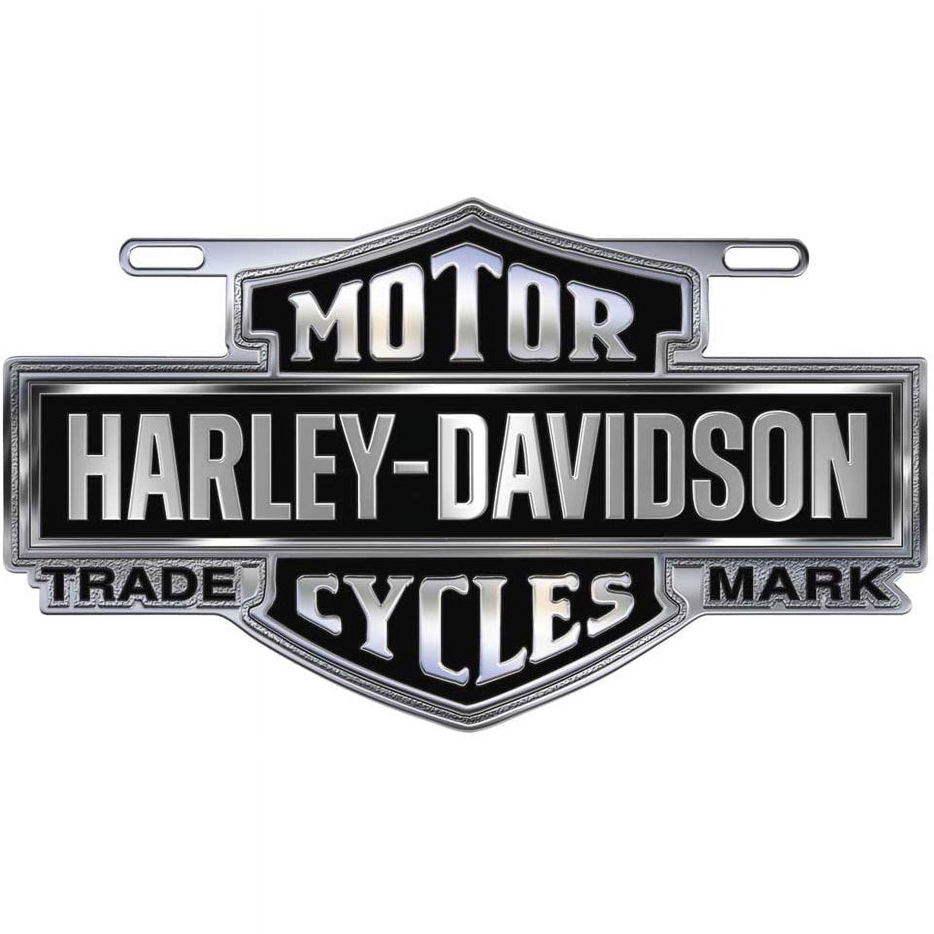 Harley Davidson Chrome License Plate, Cast Aluminum, Silhouette Logo ...
