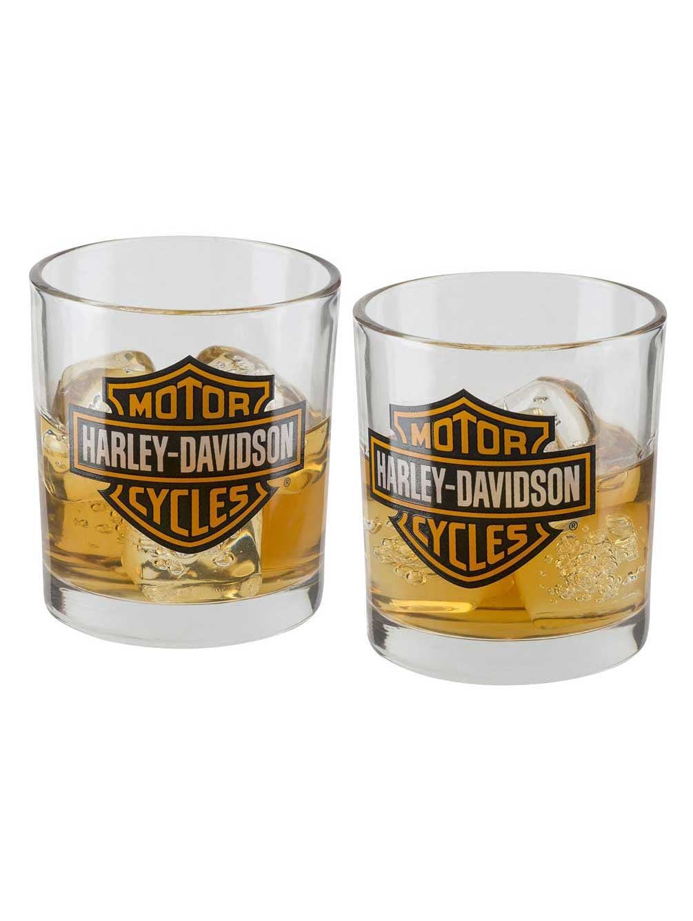 Harley-Davidson Core Bar and Shield Double Old Fashioned Glasses Set ...