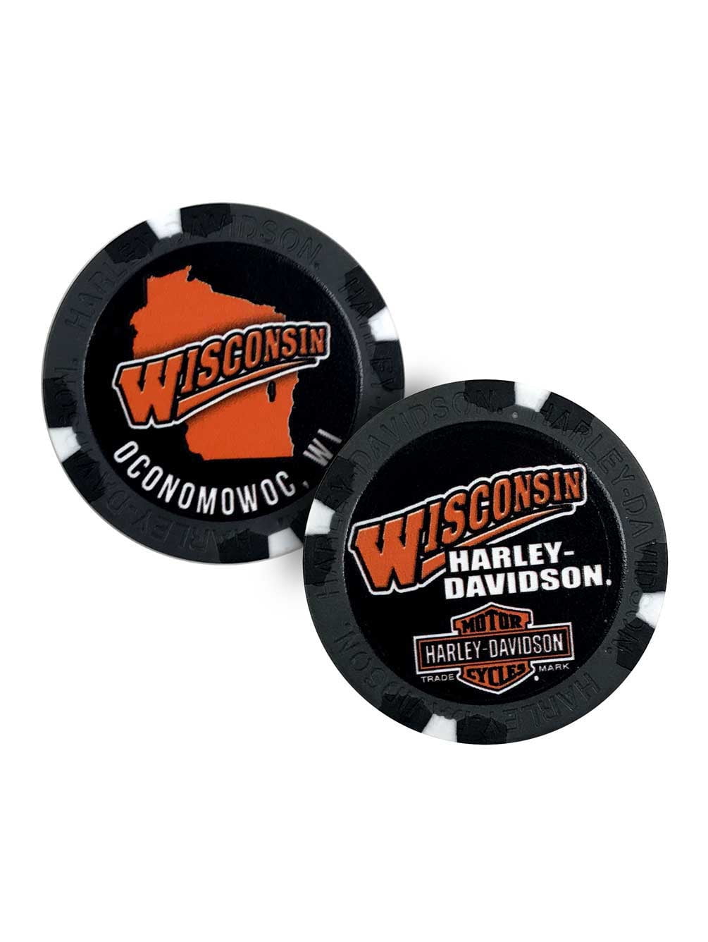 Harley-Davidson Custom Wisconsin Harley Poker Chip Collectible - Gray ...