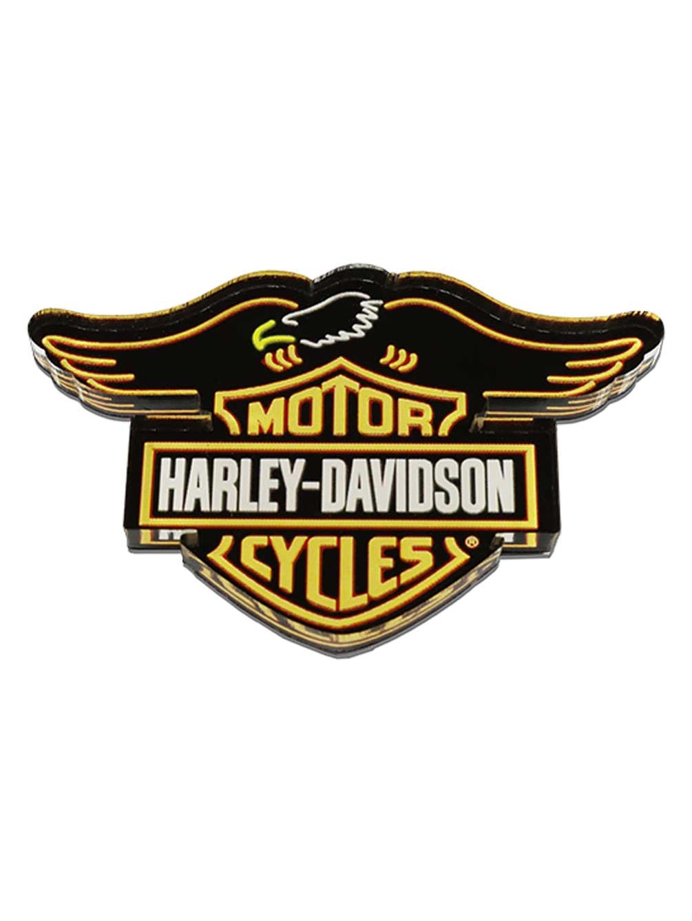 Harley-Davidson Cut-Out Neon Eagle Bar & Shield Hard Acrylic Magnet - 4 ...