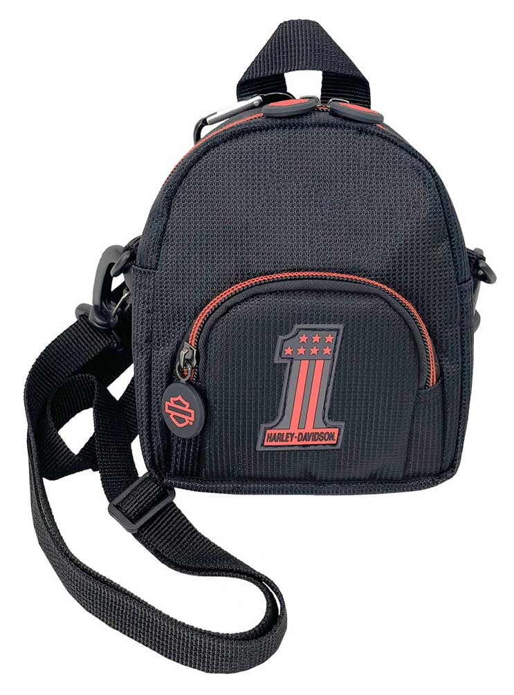 Harley-Davidson Deluxe Mini-Me Small Backpack, Rubberized #1 Logo ...