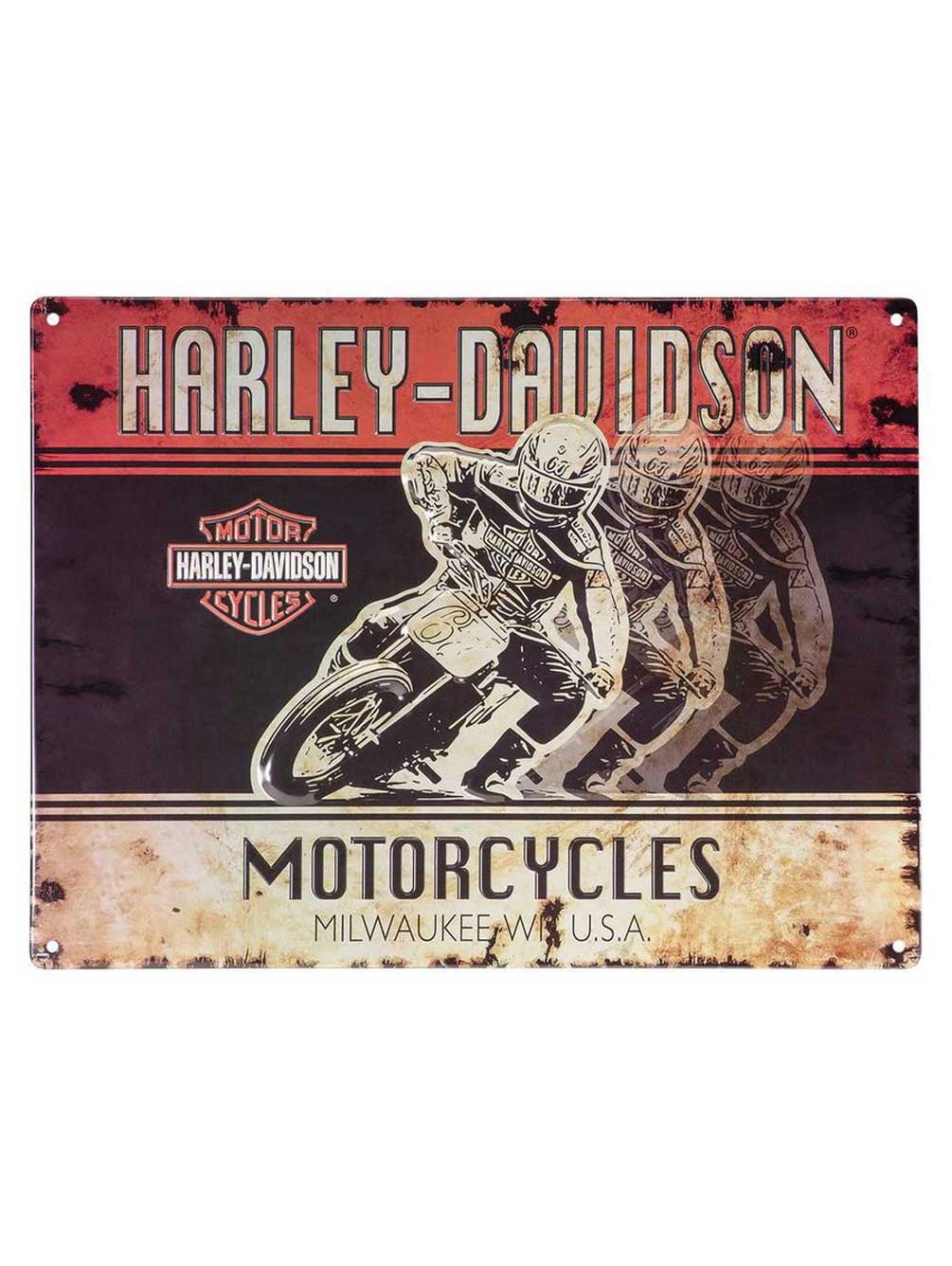 Harley-Davidson Embossed Racers Motorcycle Tin Sign - 15.75 x 12 inches ...