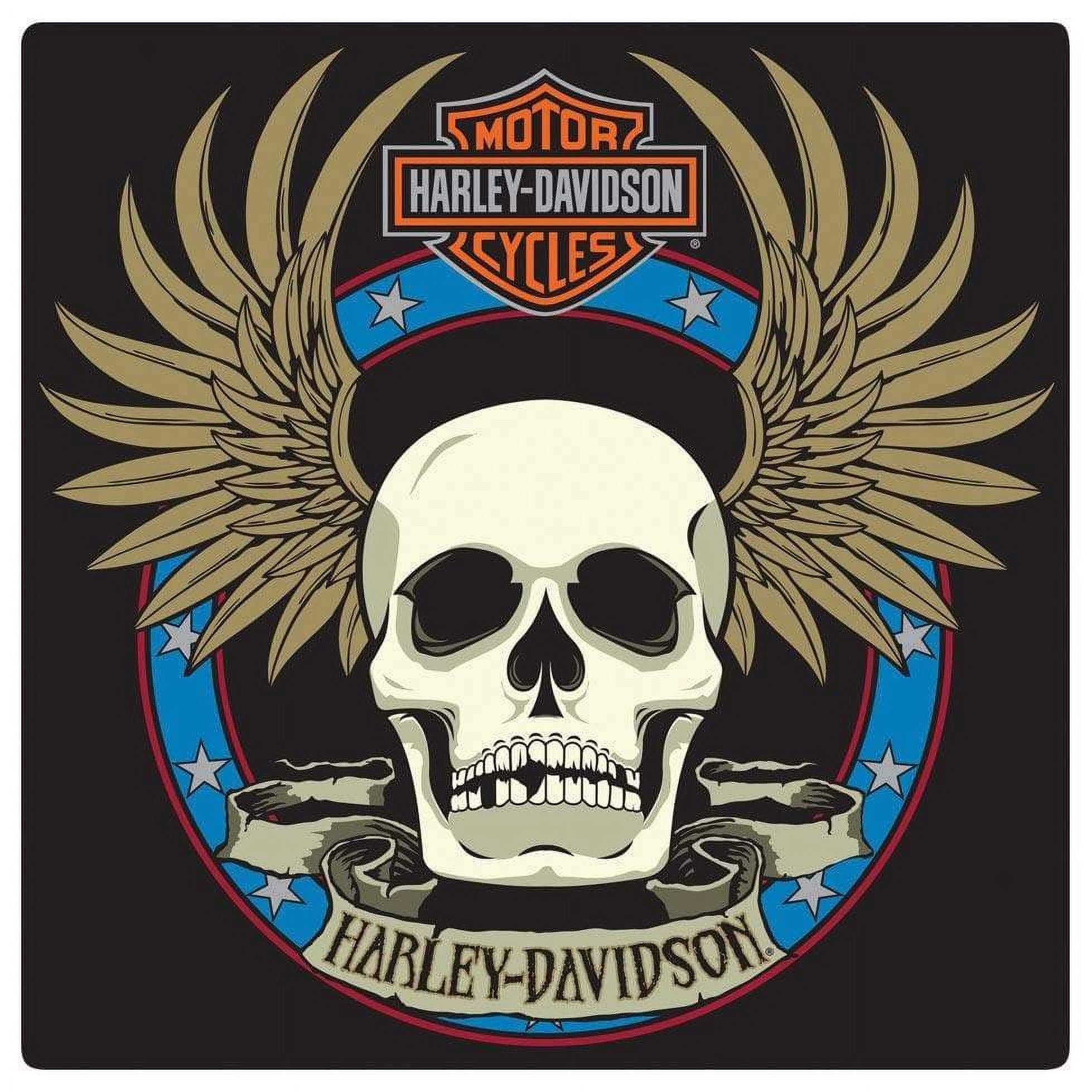 Harley-Davidson Embossed Spade Winged Skull Tin Sign, 14.5 x 14.5 inch ...
