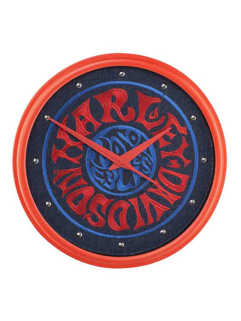 Harley-Davidson Embroidered Denim 1970s Psychedelic Clock - 14 inch ...