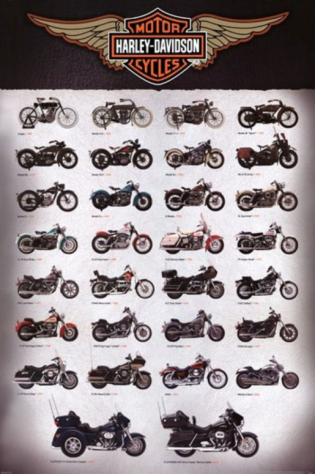 Harley Davidson - Evolution Poster (24 x 36) - Walmart.com