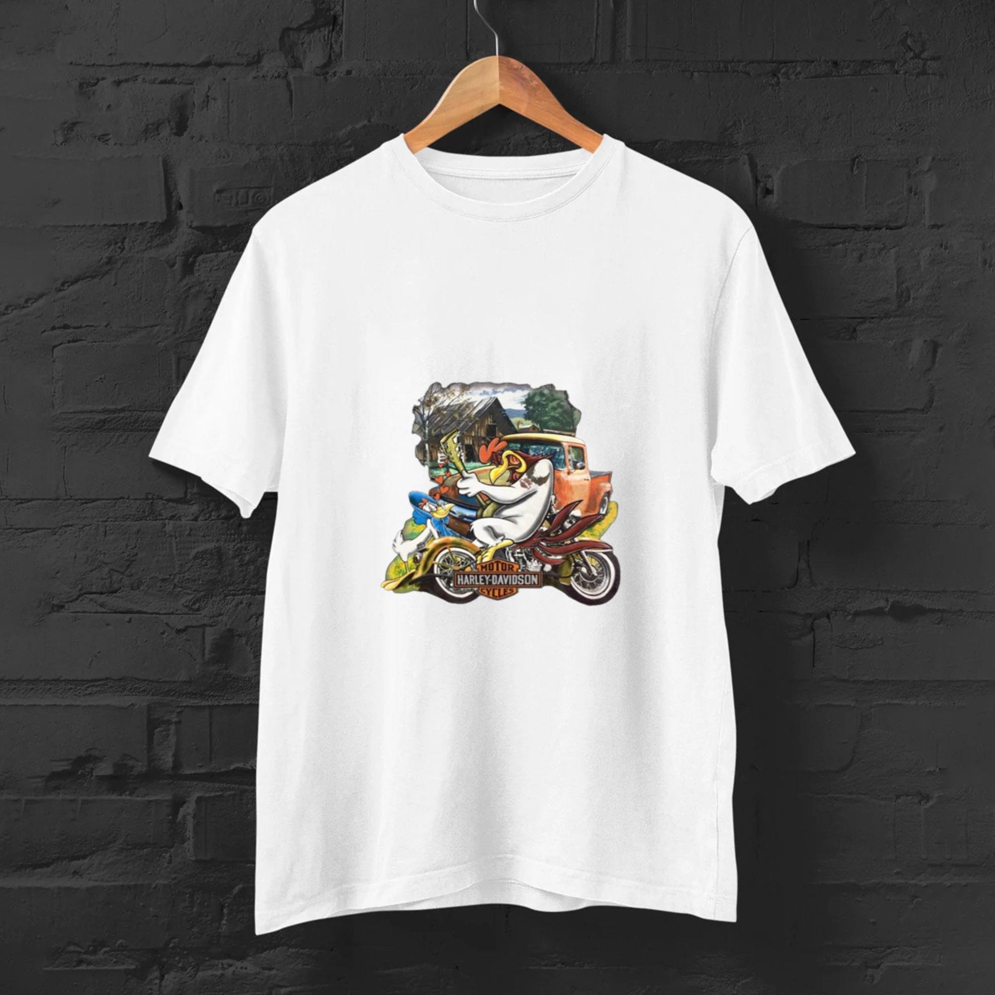 Harley Davidson Foghorn Leghorn Looney Tunes T-shirt-removebg-preview - Walmart.com