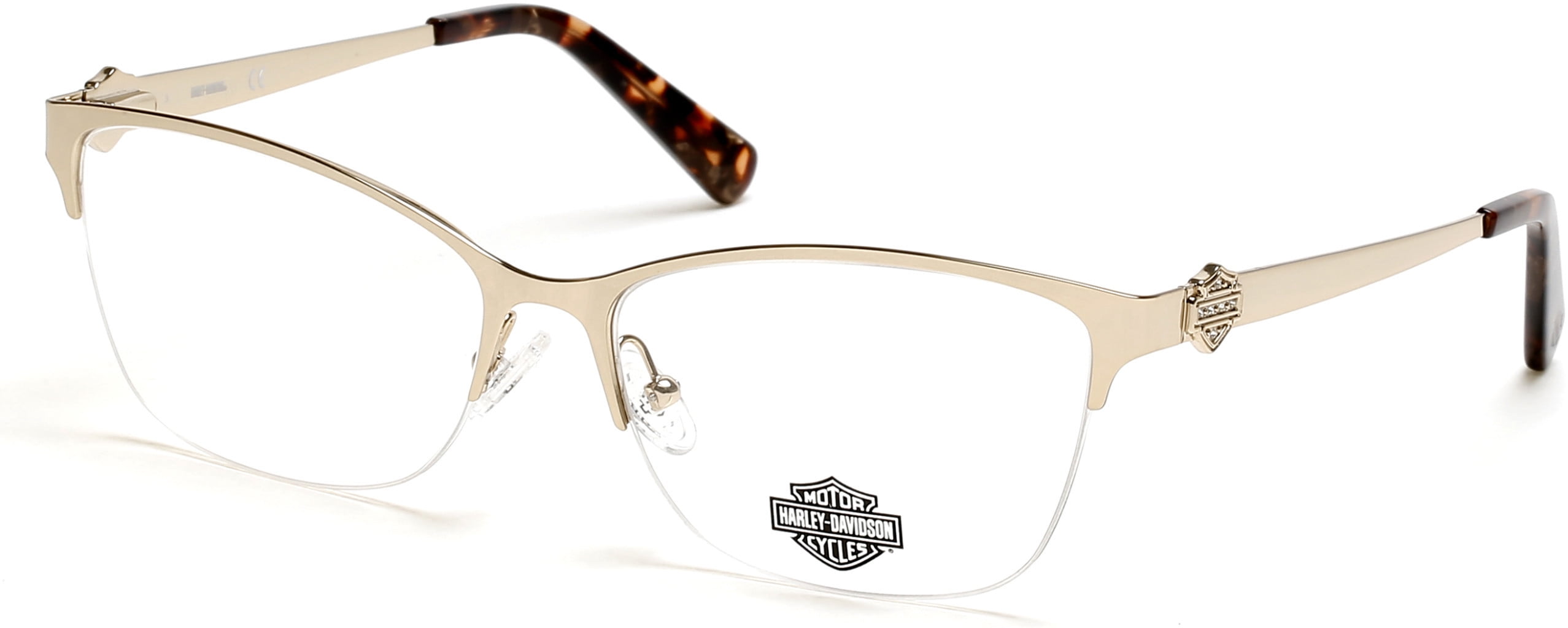 Harley-Davidson Eyeglasses HD 0556 032 Pale Gold with Premium Eyeglass ...