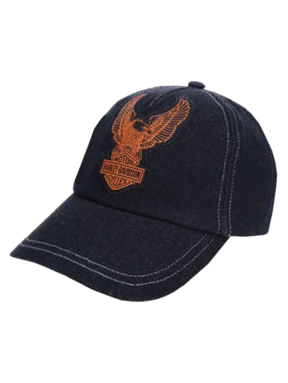 Harley-Davidson Little Boys' Up-Wing Eagle Patch Denim Baseball Cap ...