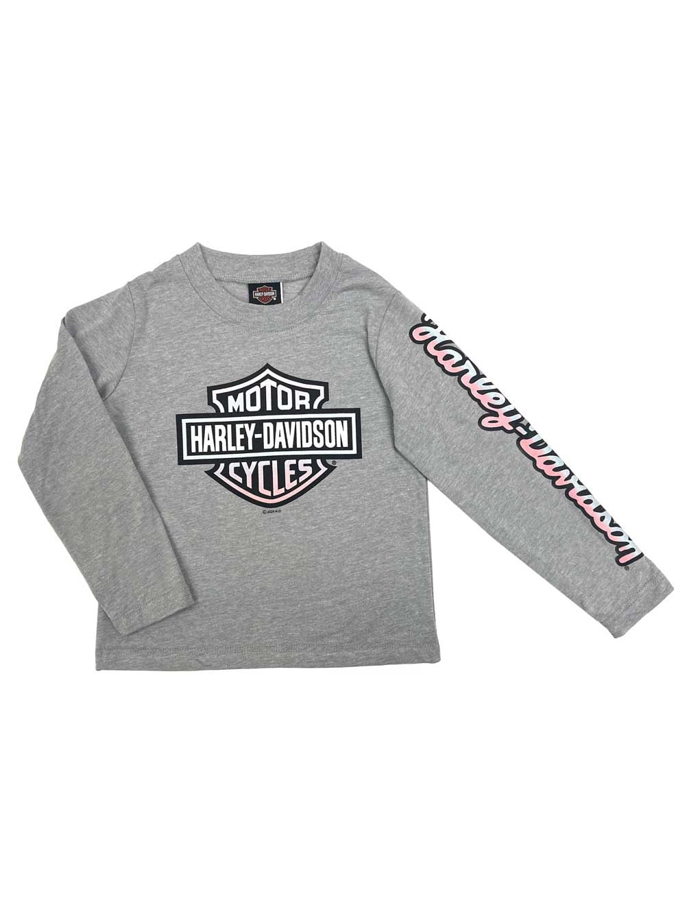 Harley-Davidson Little Girls' B&S Super Soft Long Sleeve Tee - Gray (4/5), Harley Davidson ...