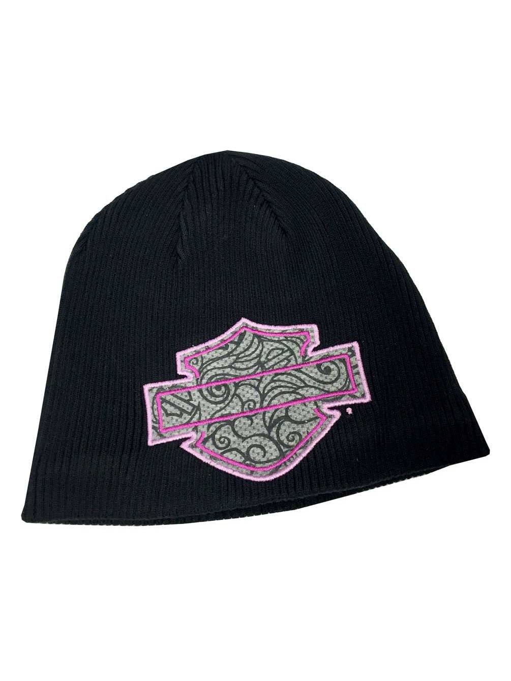 Harley-Davidson Little Girls' Embroidered Bar & Shield Knit Beanie Cap ...