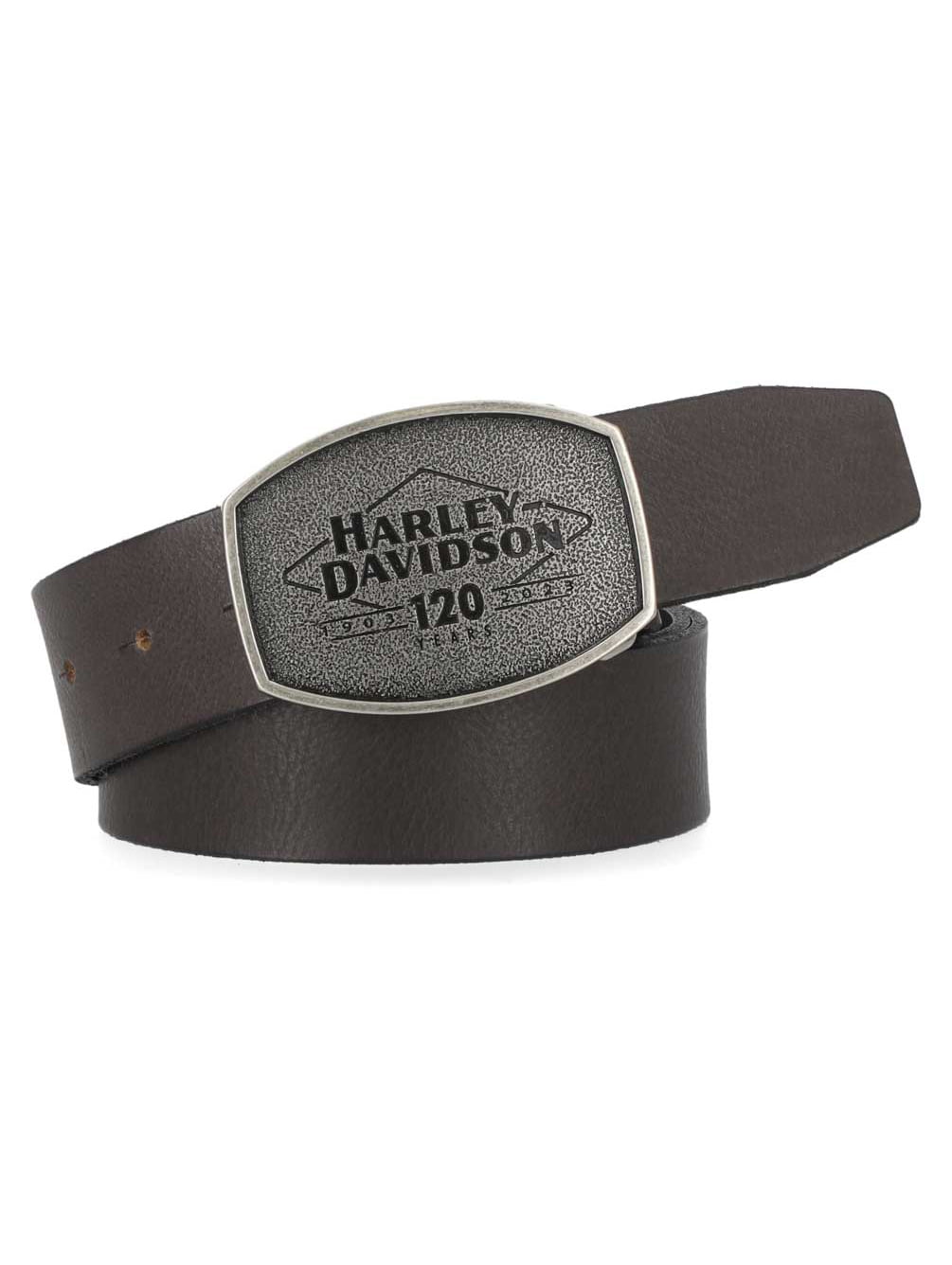 Harley-Davidson Men's 120th Anniversary Snap On Buckle Leather Belt ...