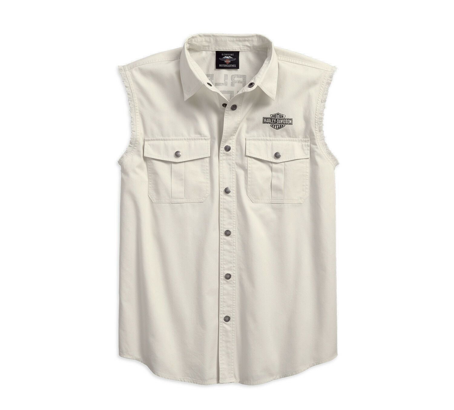 Harley-Davidson® Men's Americana Sleeveless Blowout Shirt, Off-White ...