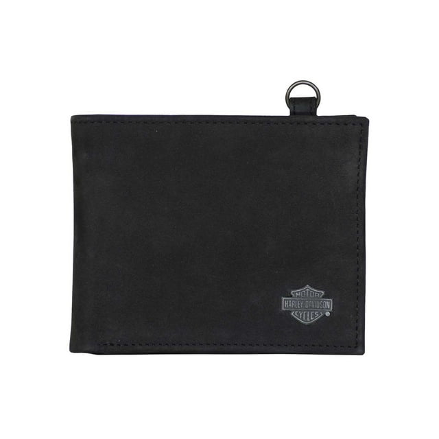 Harley-Davidson Men's B&S Bi-Fold Leather Wallet w/RFID Protection ...