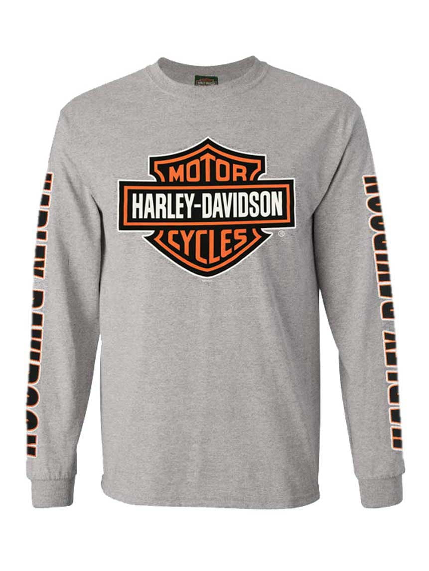 Harley-Davidson Men's Bar & Shield Long Sleeve Crew-Neck Shirt 30297501 (XL), Harley Davidson ...