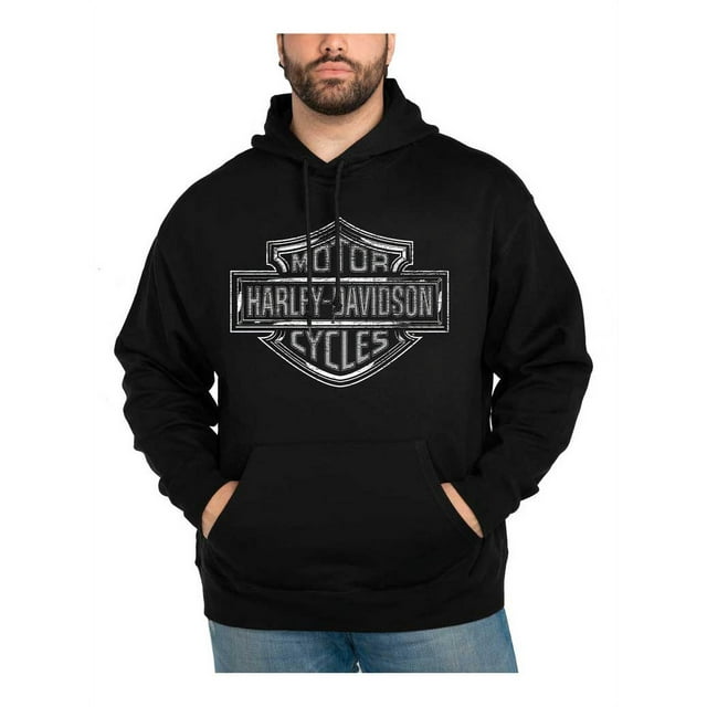 Harley-Davidson Men's Bar & Shield Pullover Fleece Hoodie, Black (XL), Harley Davidson - Walmart.com