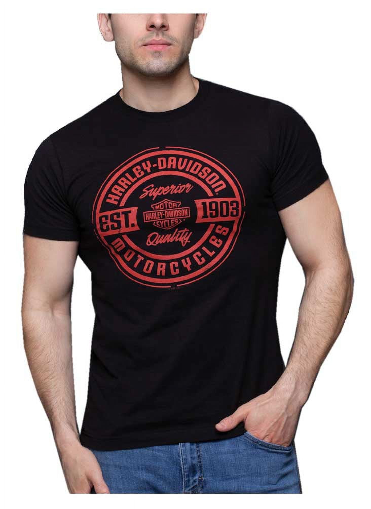 Harley-Davidson Men's Base Bar & Shield Short Sleeve Crew-Neck T-Shirt (XL), Harley Davidson ...