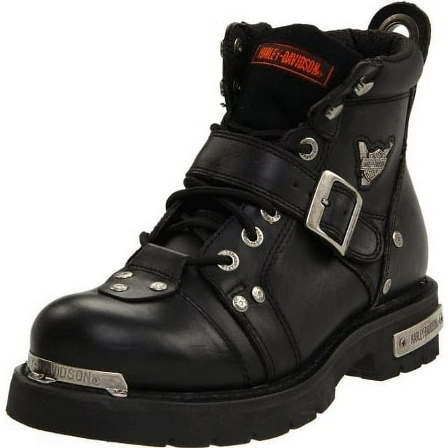 Harley-Davidson Men's Brake Buckle Boot, 100% Leather, Ankle-High, Slip ...