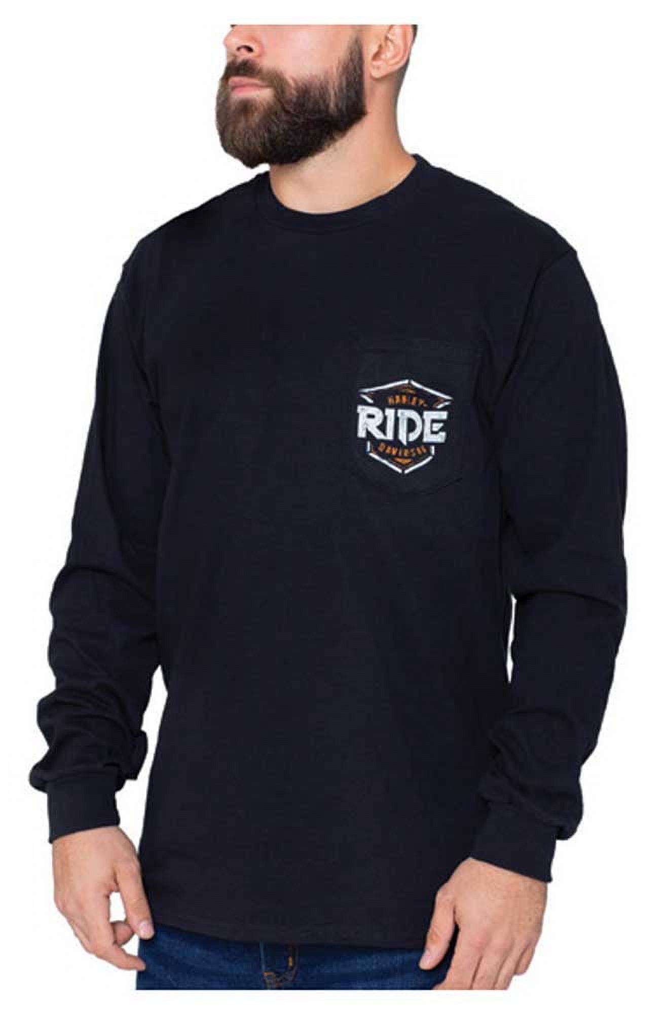 Harley-Davidson Men's Brash Ride Chest Pocket Long Sleeve Cotton Shirt ...