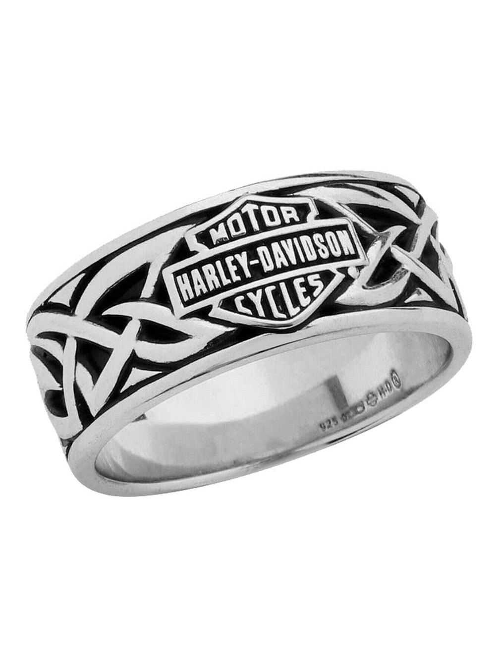 Harley-Davidson Men's Celtic Bar & Shield Logo Band Ring - Sterling ...