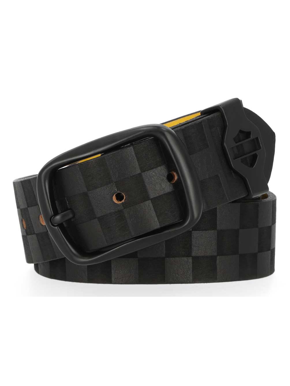 Harley-Davidson Men's Checkerboard Bar & Shield Keeper Leather Belt ...