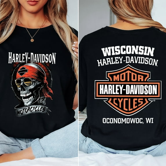 Harley-Davidson Men's Distressed Shady Skull Short Sleeve T-Shirt ...
