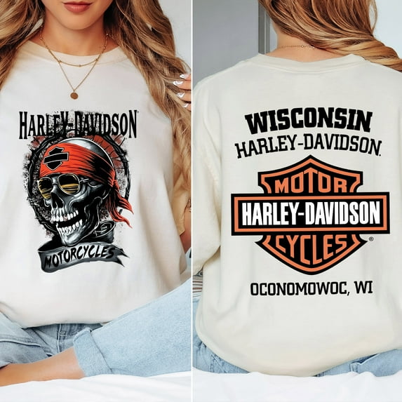 Harley-Davidson Men's Distressed Shady Skull Short Sleeve T-Shirt ...
